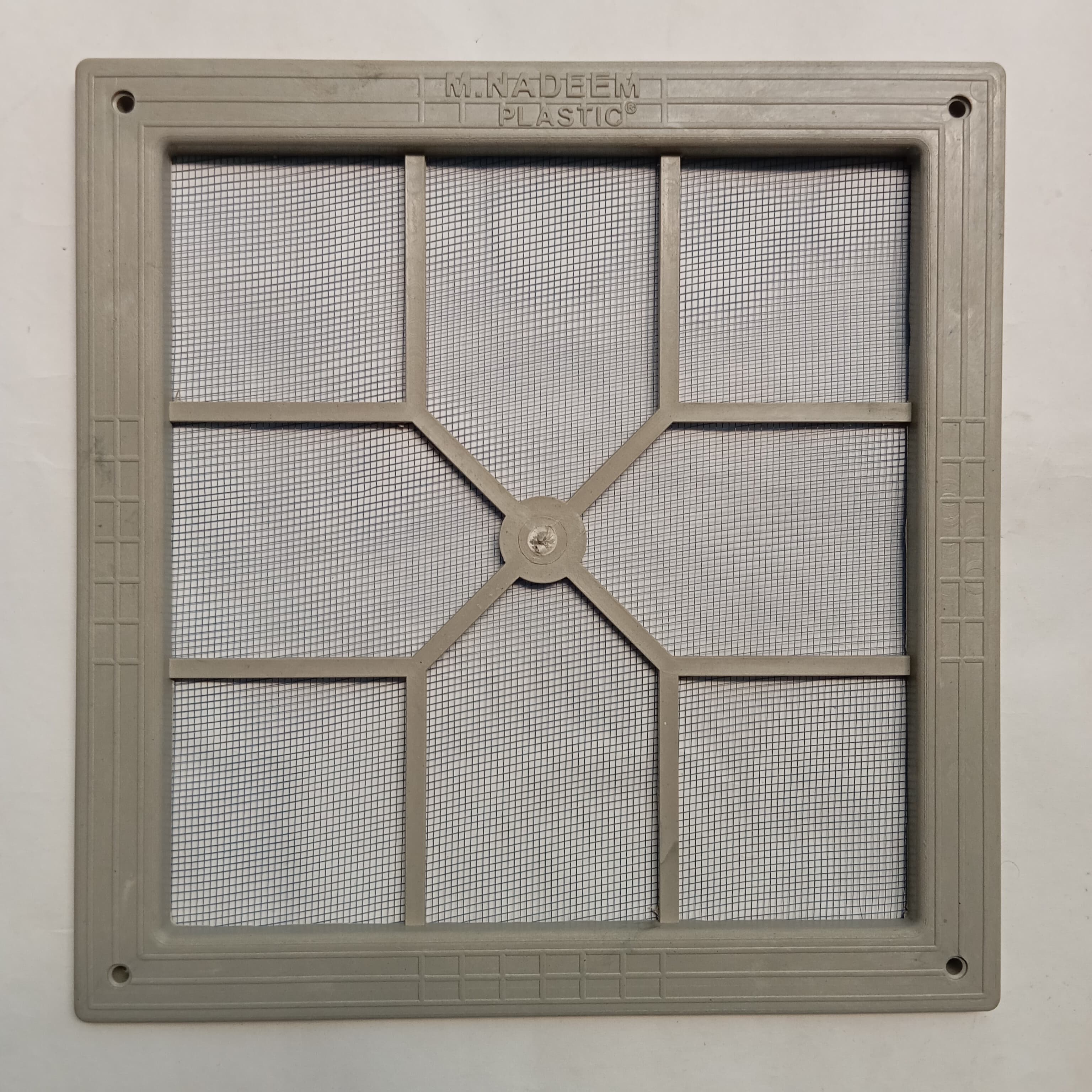 Ventilation Mesh Jalli 12"inch-Mesh Size(10"x10")-Light Ash-2Pc | Daraz.pk