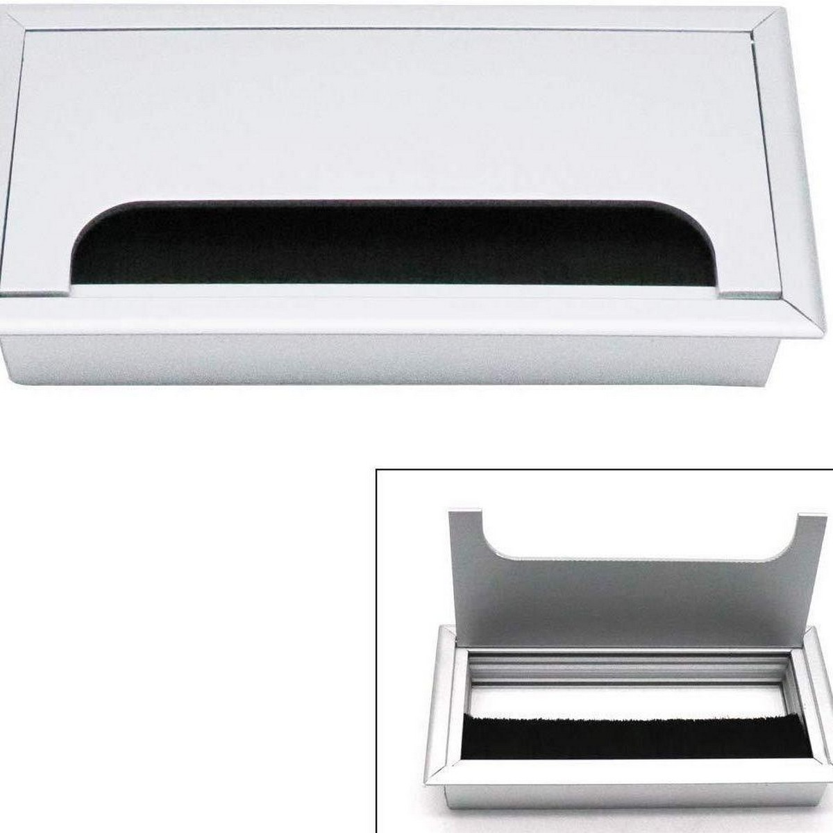 COMPUTER DESK OFFICE TABLE WIRE CAP / WIRE COVER ALUMINIUM RECTANGLE 6 ...