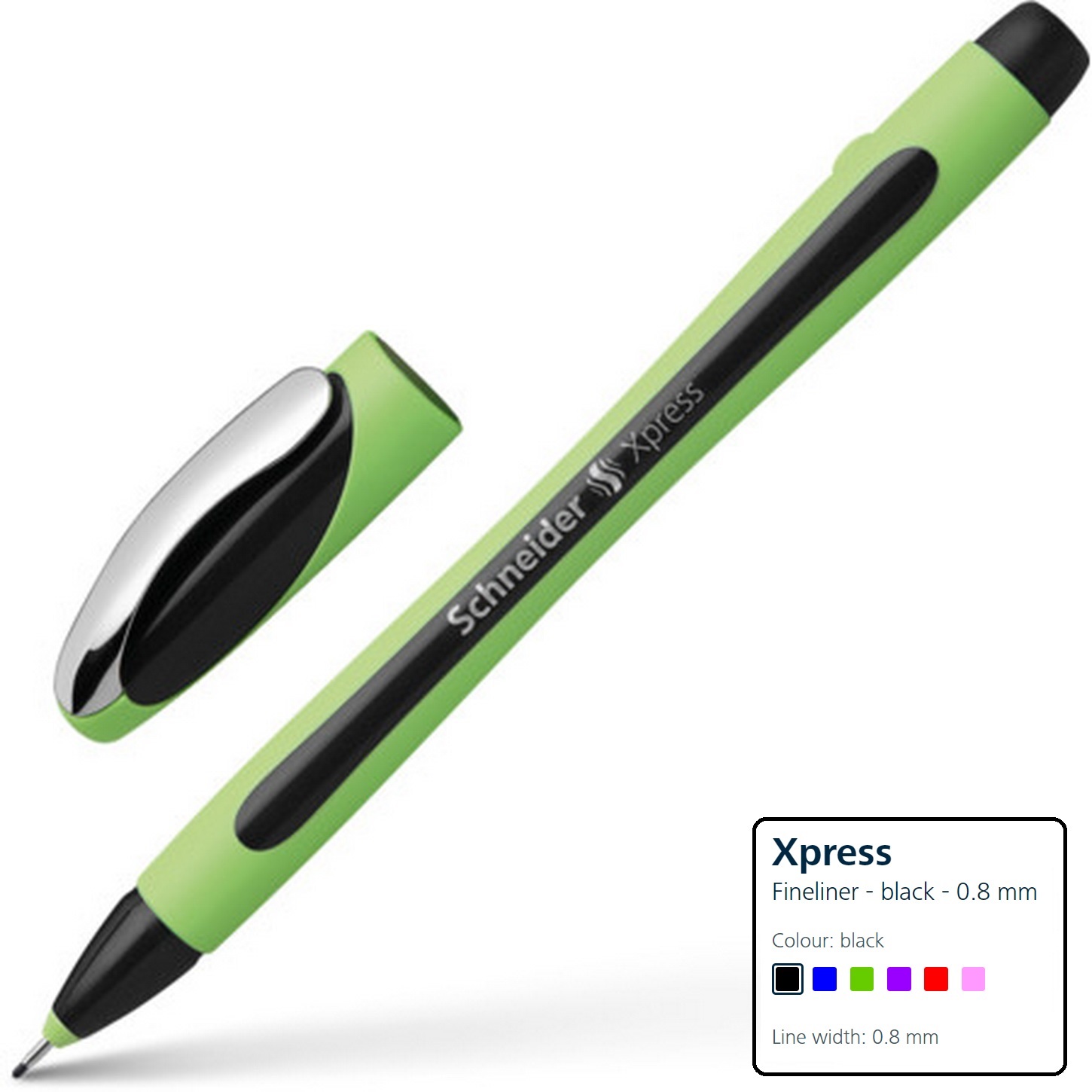 Schneider Xpress Fineliner 0.8mm for Documents (Made in Germany) Comfortable Grip, Suitable for ...