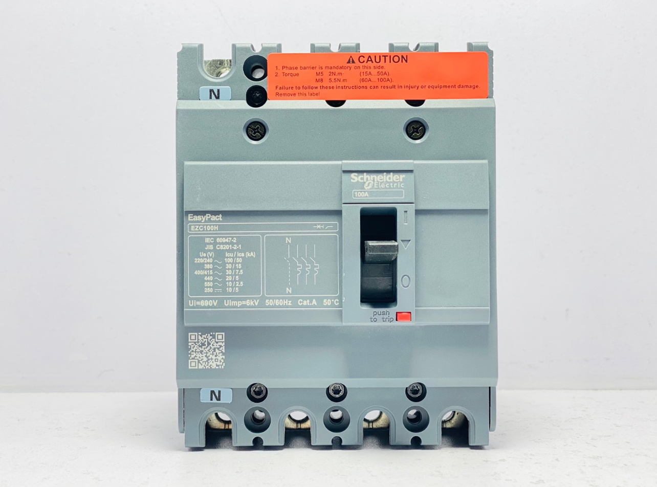 MCCB 100A 4 Pole 25KA Schneidier AC Breaker | MCCB 100 Amp 4 Pole ...
