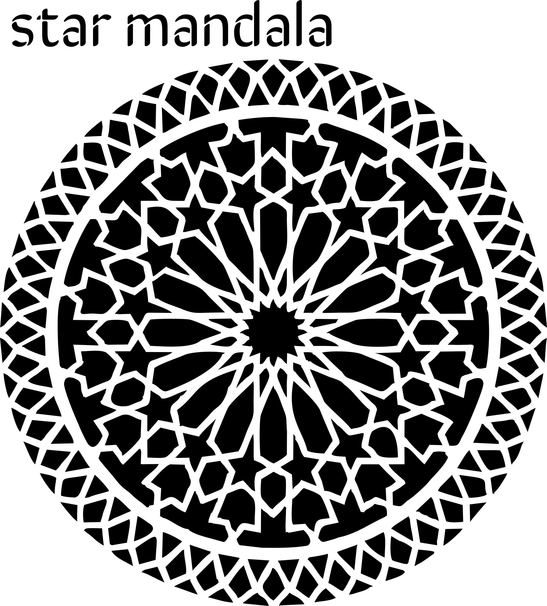 Re usable Star Mandala Stencils For Painting Art DIY Home Furniture ...