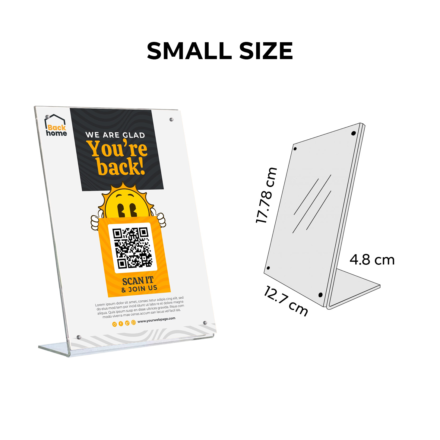Transparent Acrylic Strong Magnetic Brochure Stand Flyer Leaflet ...