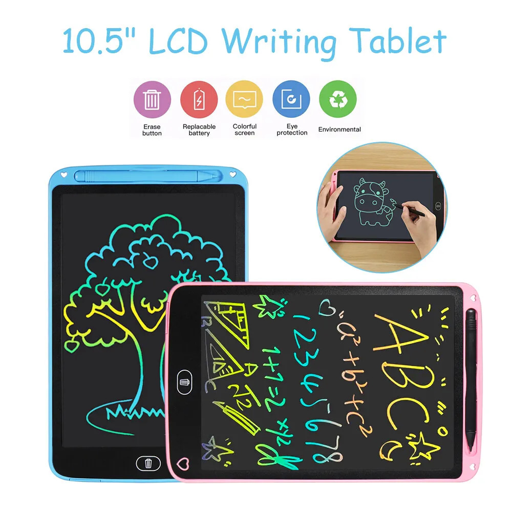 LCD Writing Tablet Electronic Slate E-writer Digital Memo Pad Erasable ...