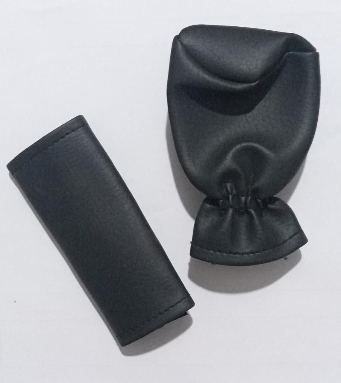 Artificial Leather Gear Knob & Hand Brake Cover - 2 Piece (5 Colors ...