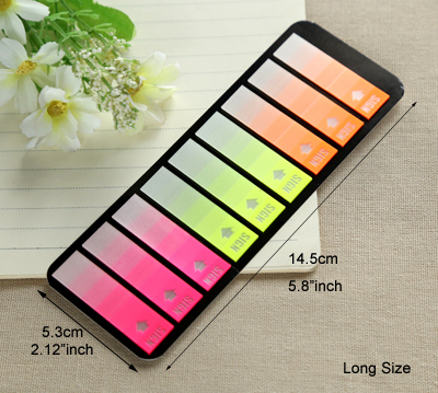 1PC Fluorescence Color Memo Pad Sticky Notes Stationery Book Marker ...