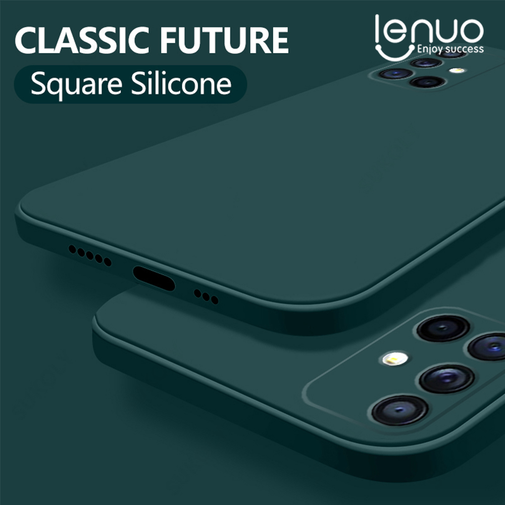 Lenuo Luxury Original Square Liquid Silicone Phone Case Samsung Galaxy A51 / M40s Thin Soft Back ...