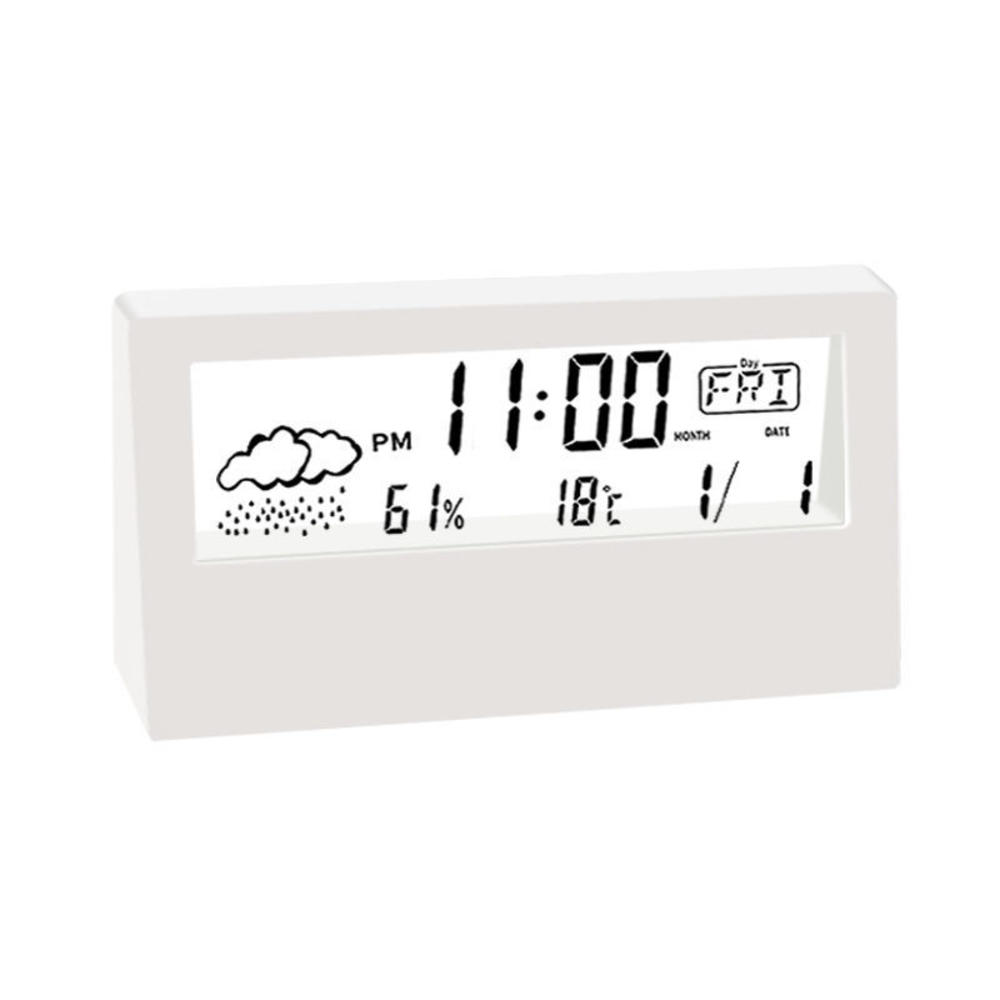 Creative Design Thermo-Hygrometer Clock Sleek Appearance Digital ...