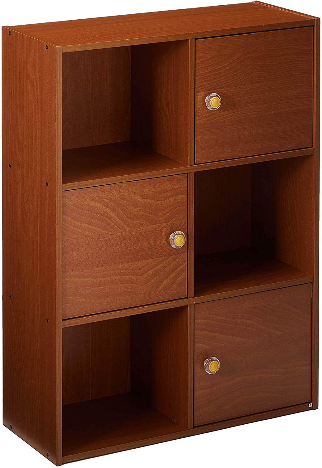 Gorgeous 3-Tier 6 Cube with 3 Door and 3 Open Cube Shees Bookcase ...