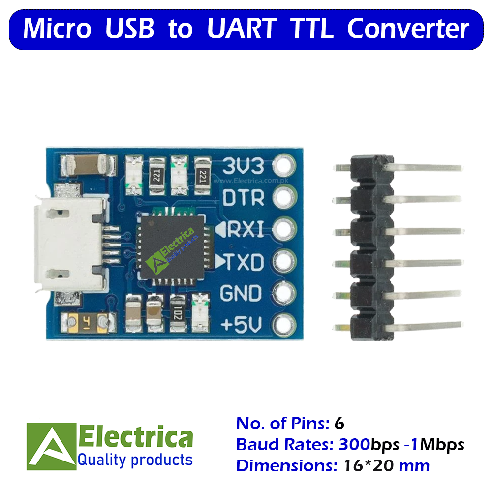 MICRO USB to UART TTL Converter 6-Pin Serial Converter Programmer CJMCU CP2102 UART STC Replace ...