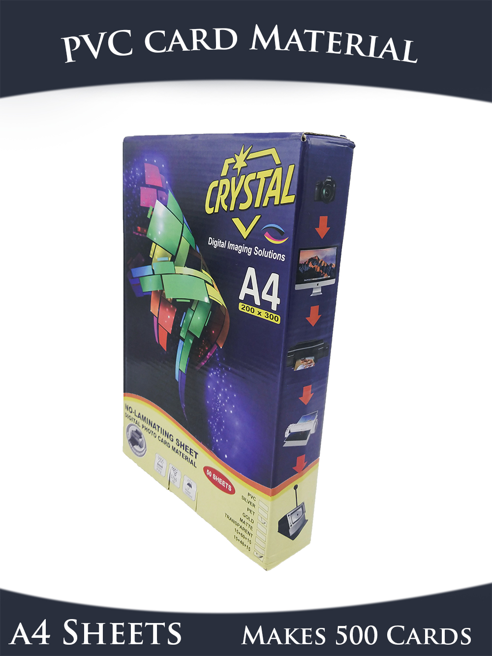 PVC ID Card making material A4 Size 50 Sheets - 0.48mm | Daraz.pk