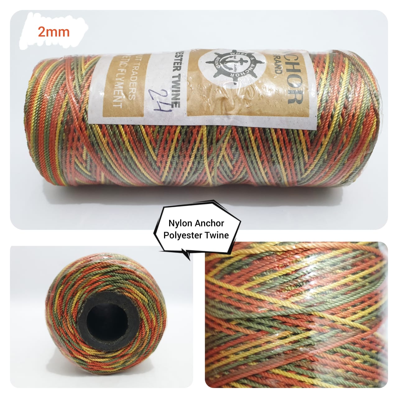 NYLON ANCHOR POYLYESTER TWINE THREAD CRAFT DIY 210D/24 MULTICOLORS ...