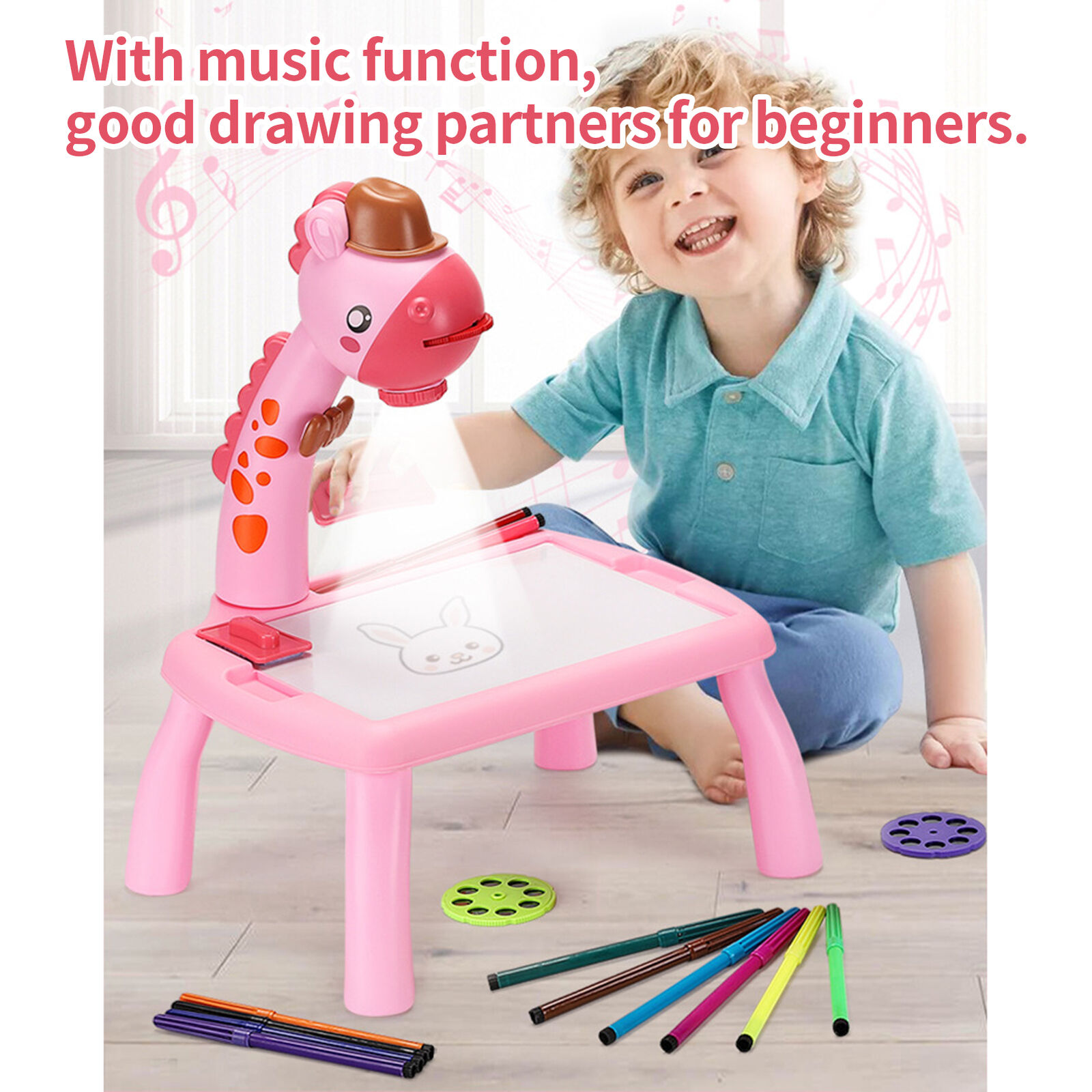Click to enlarge ENDED Children Kids Led Projector Art Drawing Table ...