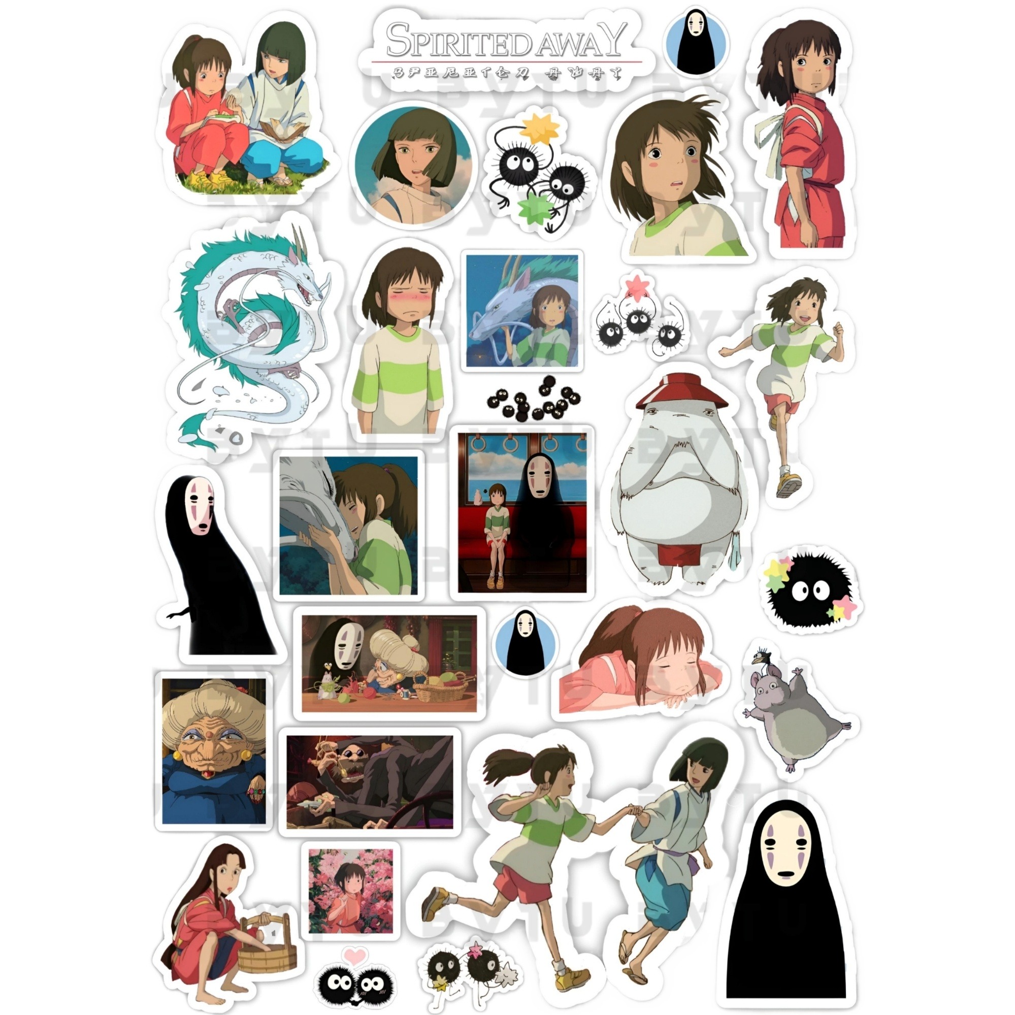 Studio Ghibli Spirited Away Anime Movie Sticker Uncut Sheet For Kids ...