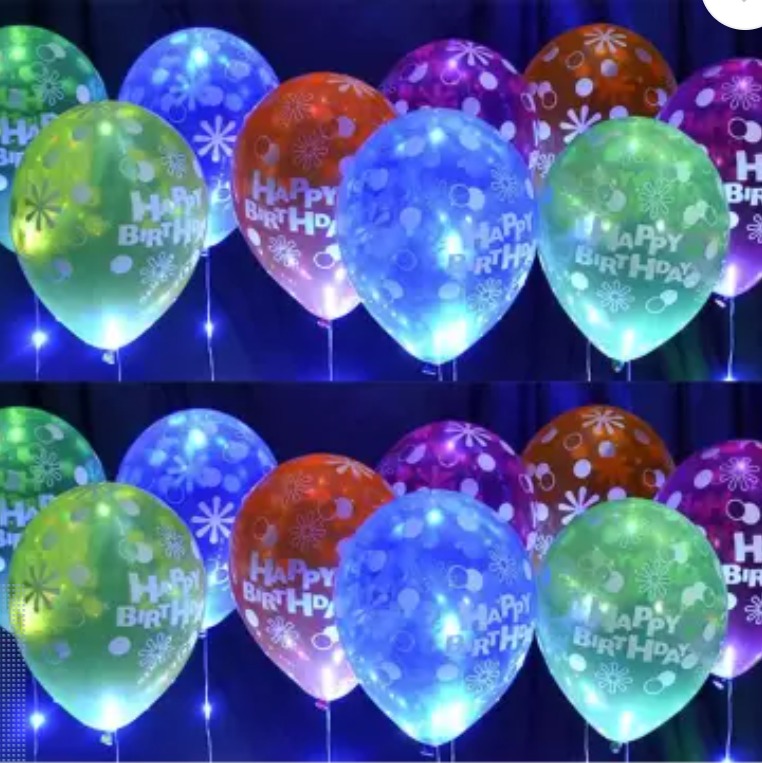 5pcs LED Balloons for Birthday Party Festival Celebrations LED Light Up ...