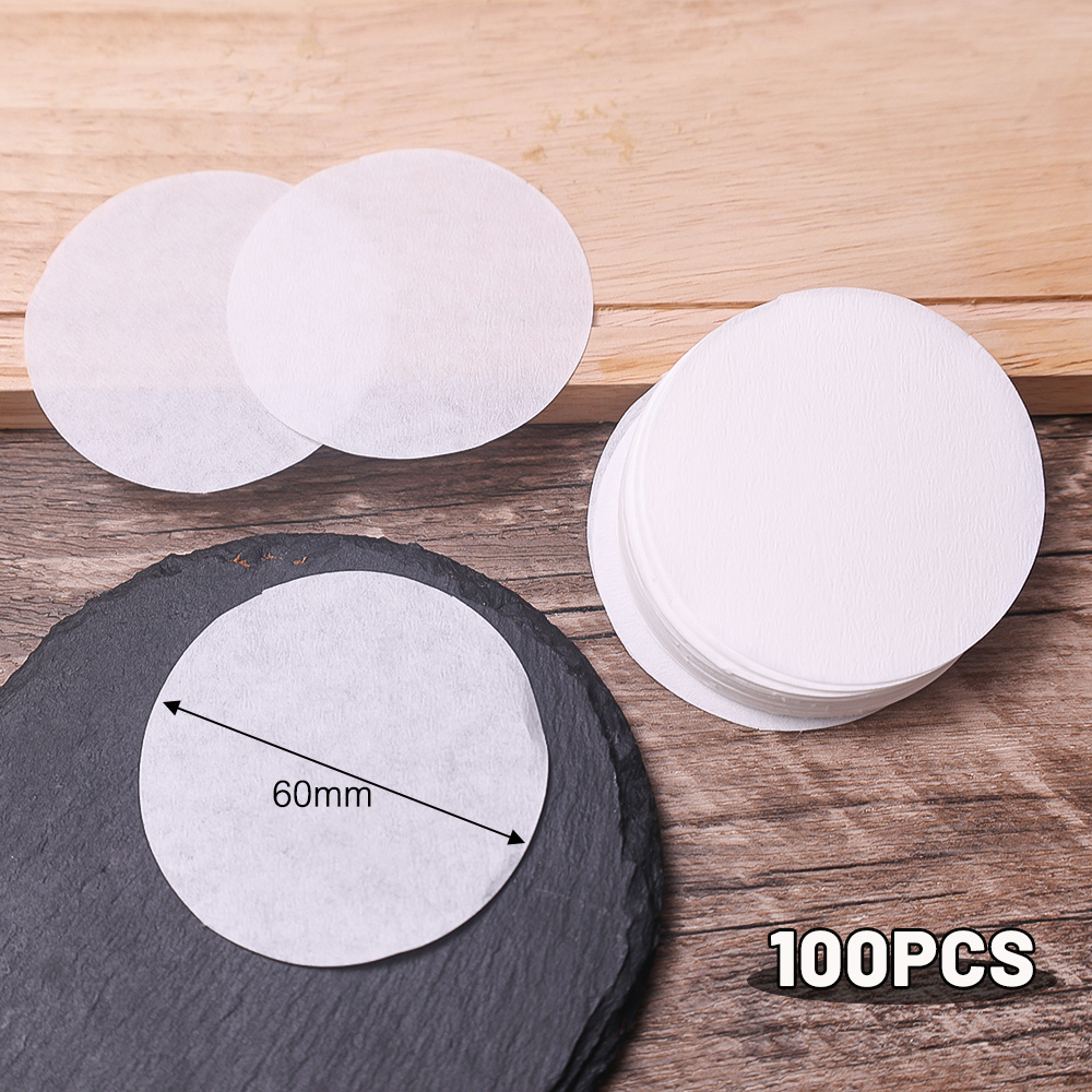 100Pcs/Bag Round Coffee Filter Paper Mocha Pot Ice Drop Pot Filter ...