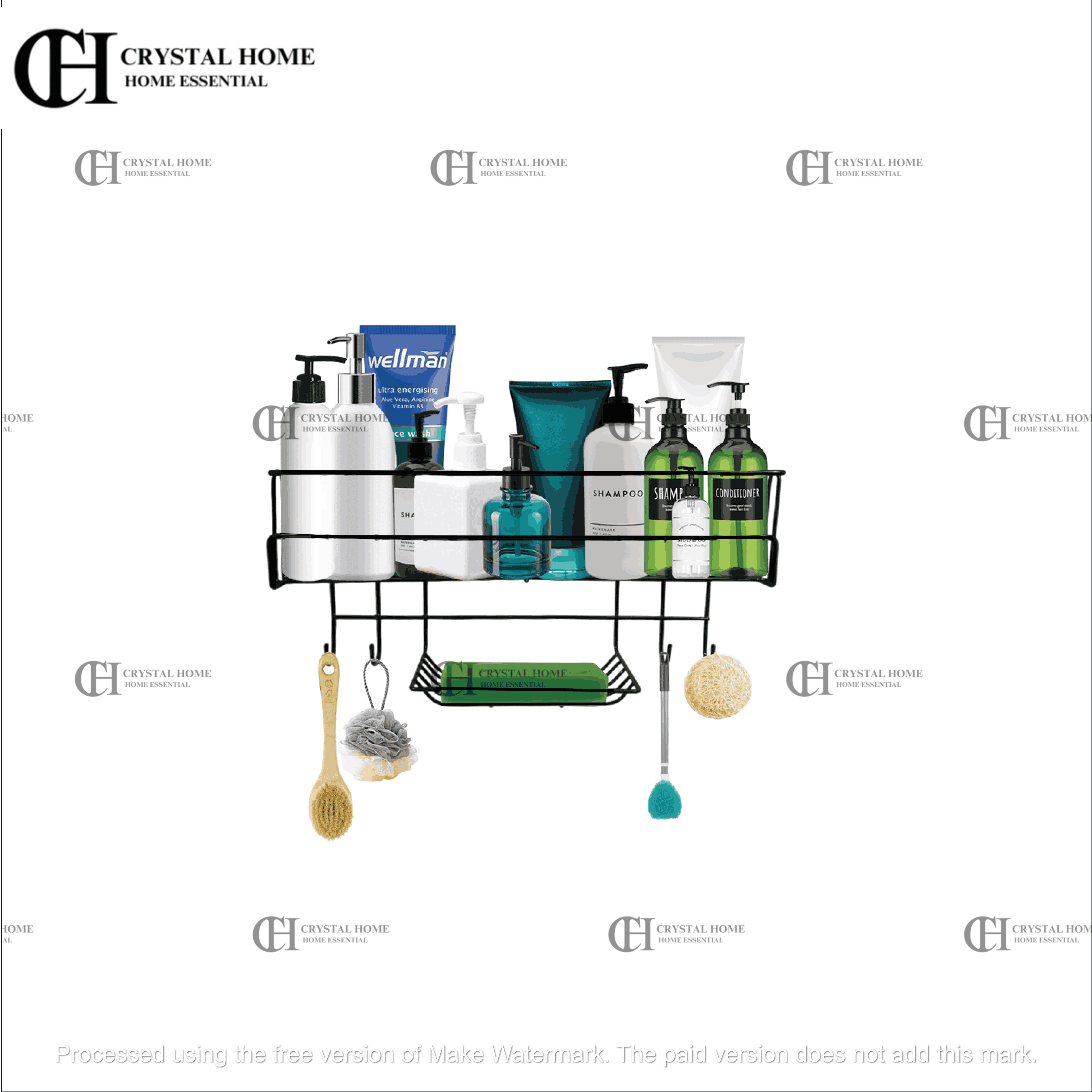 Bathroom Storage Shelf with Hooks and Soap Dish,Multipurpose Soap ...