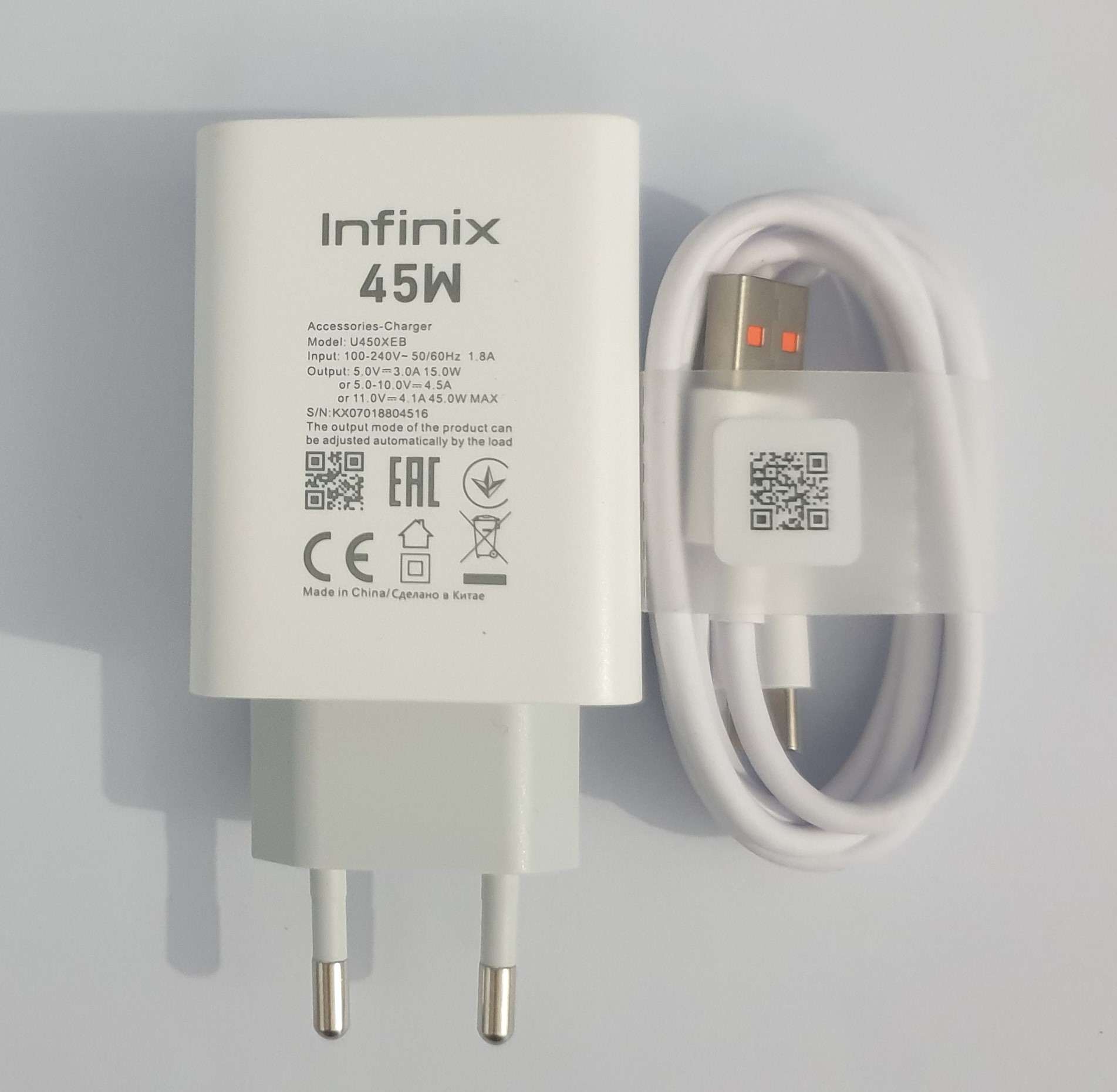 Infinix Original 45 Watt Charger (U450XEB) | Daraz.pk