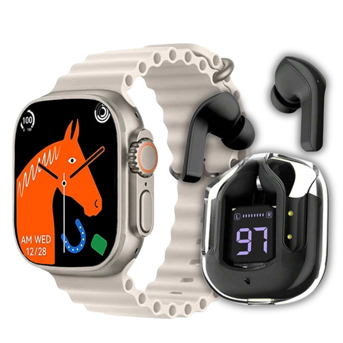Advanced Pro Version Bluetooth Smart Watch With TWS Earbuds | Daraz.pk