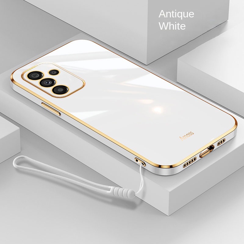 Samsung Galaxy A05s A05 samsung M34 5G Luxury Square Edges Plating Back TPU Soft Case with ...