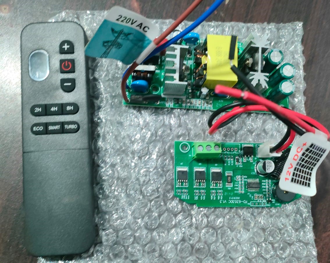 AC/DC Ceiling Fan Circuit | 50 Watt with Dual Card And Digital Remote | Best Quality | | Daraz.pk