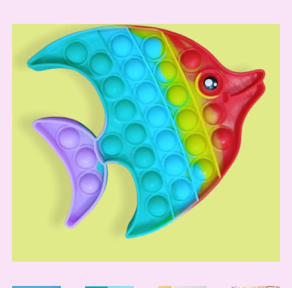 Rainbow Fish Pop It Fidget Simple Dimple Anti Stress Toy | Daraz.pk