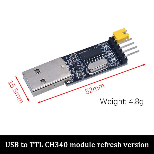 CH340 module USB to TTL CH340G upgrade download a small wire brush plate STC microcontroller ...