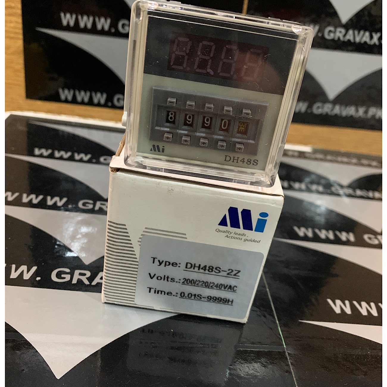 Digital timer Dh48s-2z MI 220vac milti ranger 8 pin with base | Daraz.pk
