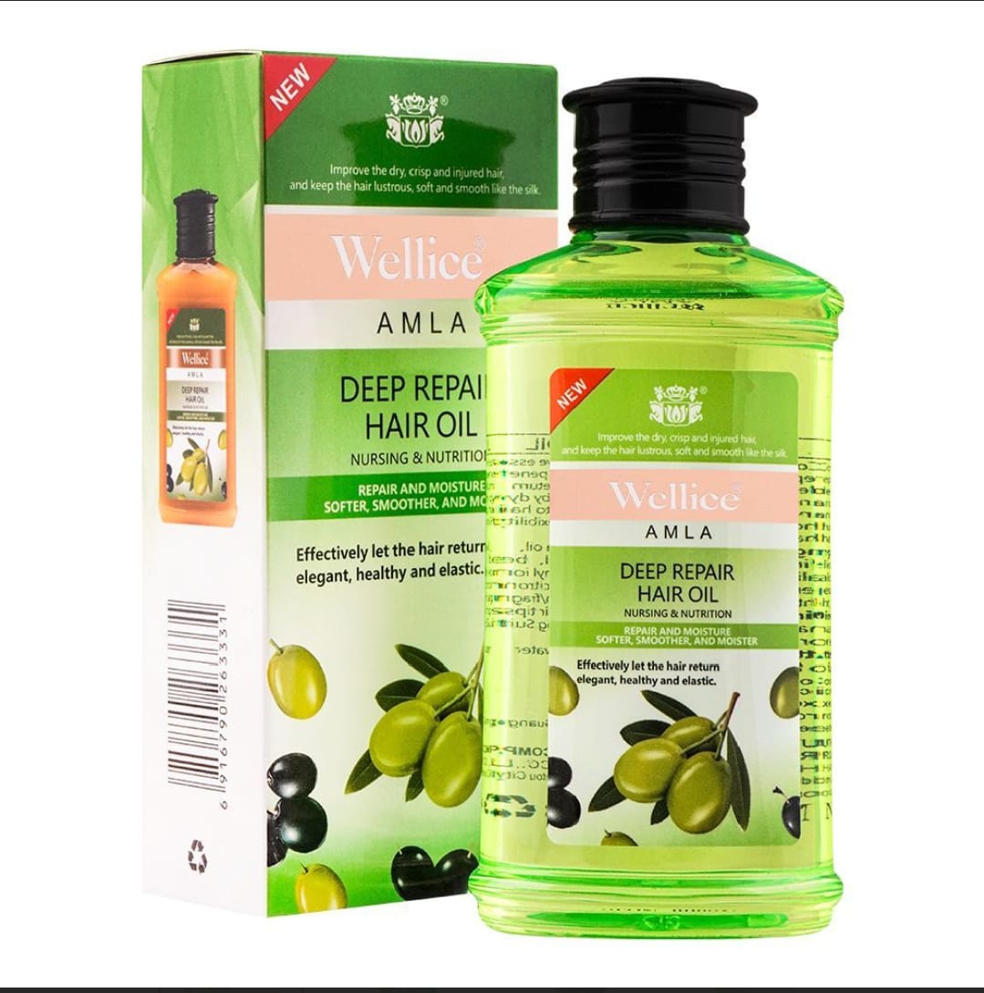 Wellice Deep Repair Amla Hair Oil, Wellice Ginseng Hair Oil Sulfate Free, Wellice Almond Strong ...
