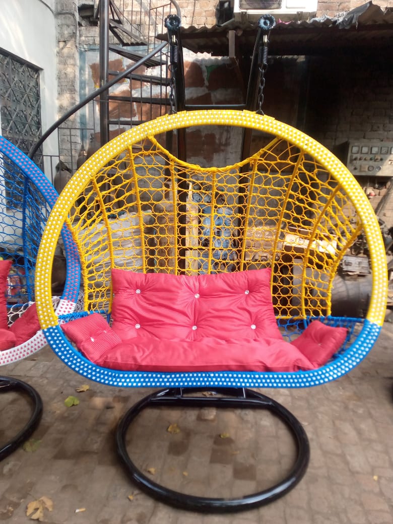Double Seater Swing Chair Jhoola with Stand, Cushion Set (Swing Chair ...