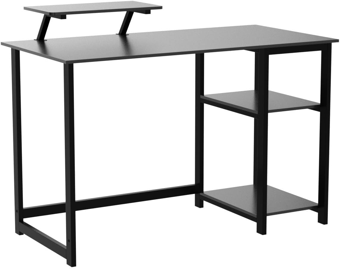 Desk with Reversible Storage Shelves,Gaming Desk for Small Spaces Home ...