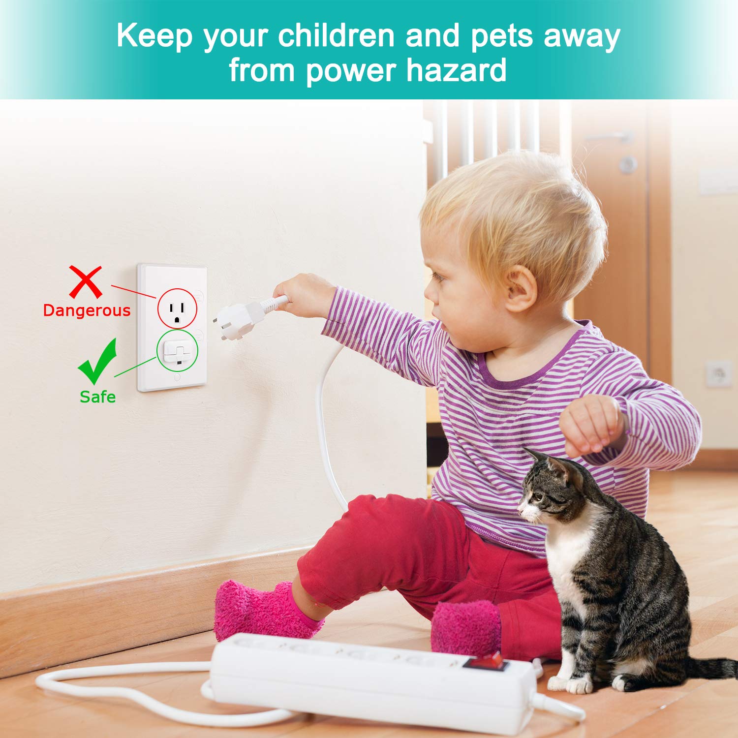 Pack of 10 - Plastic Socket Cover 2 and 3 Hole Child Electrical Safety ...