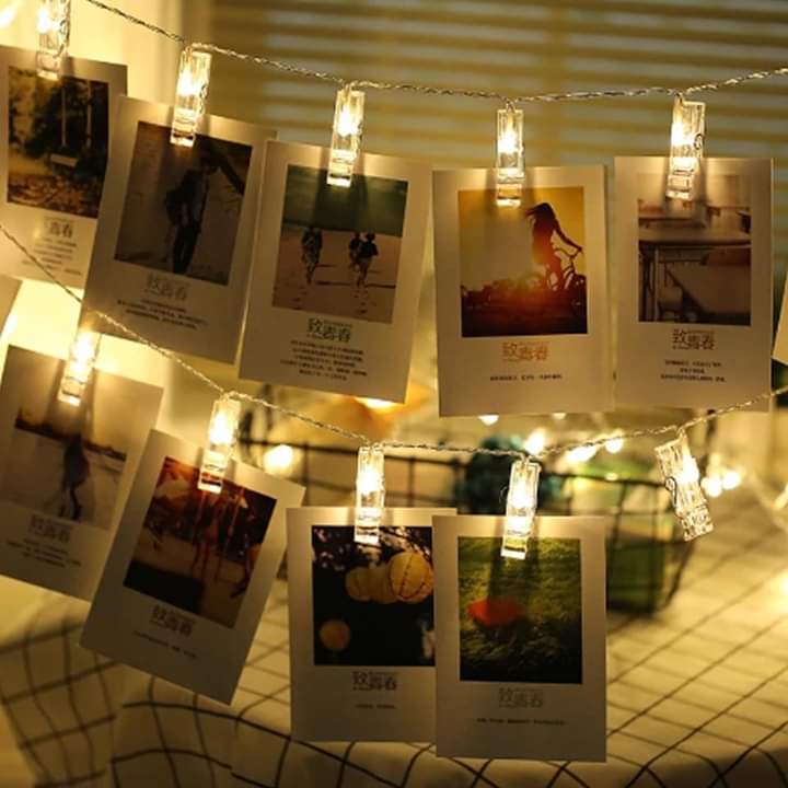 Clip Fairy Led Light - Photo Card Wall Clip Fairy Led String Light ...