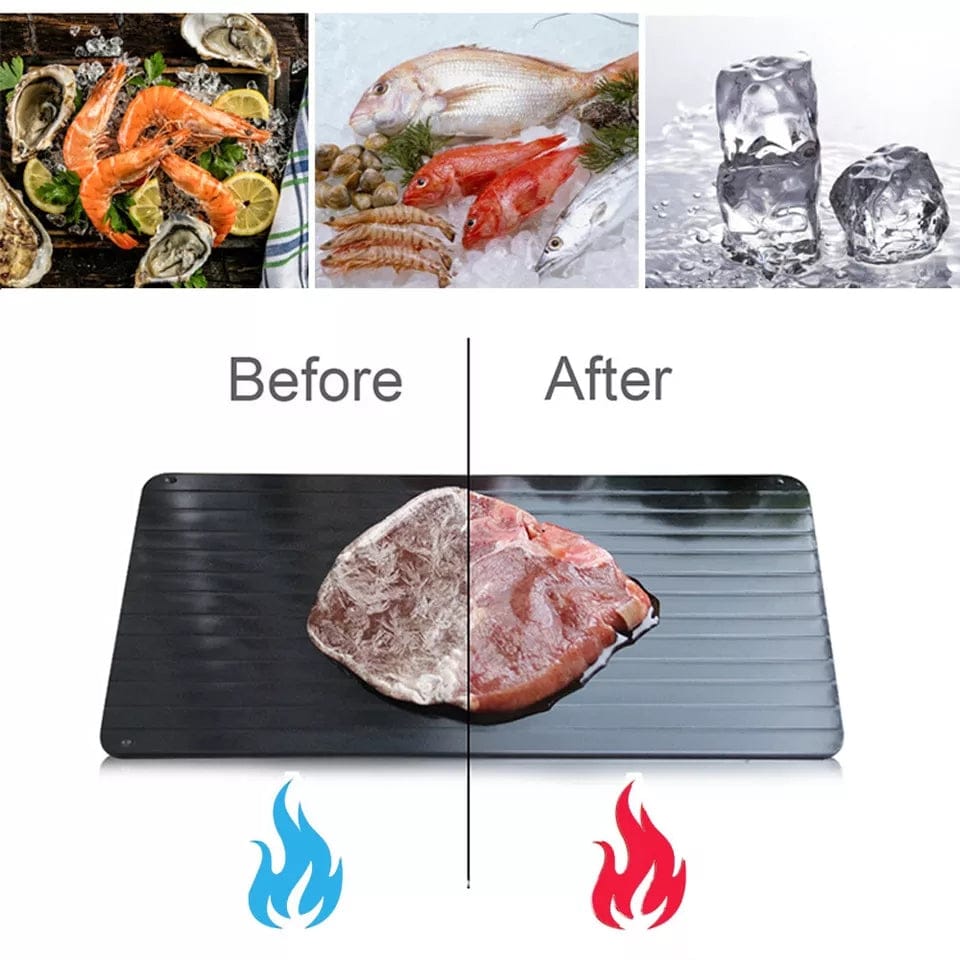 Defrosting tray for frozen meat, fish or vegetables. Thawing plate to ...
