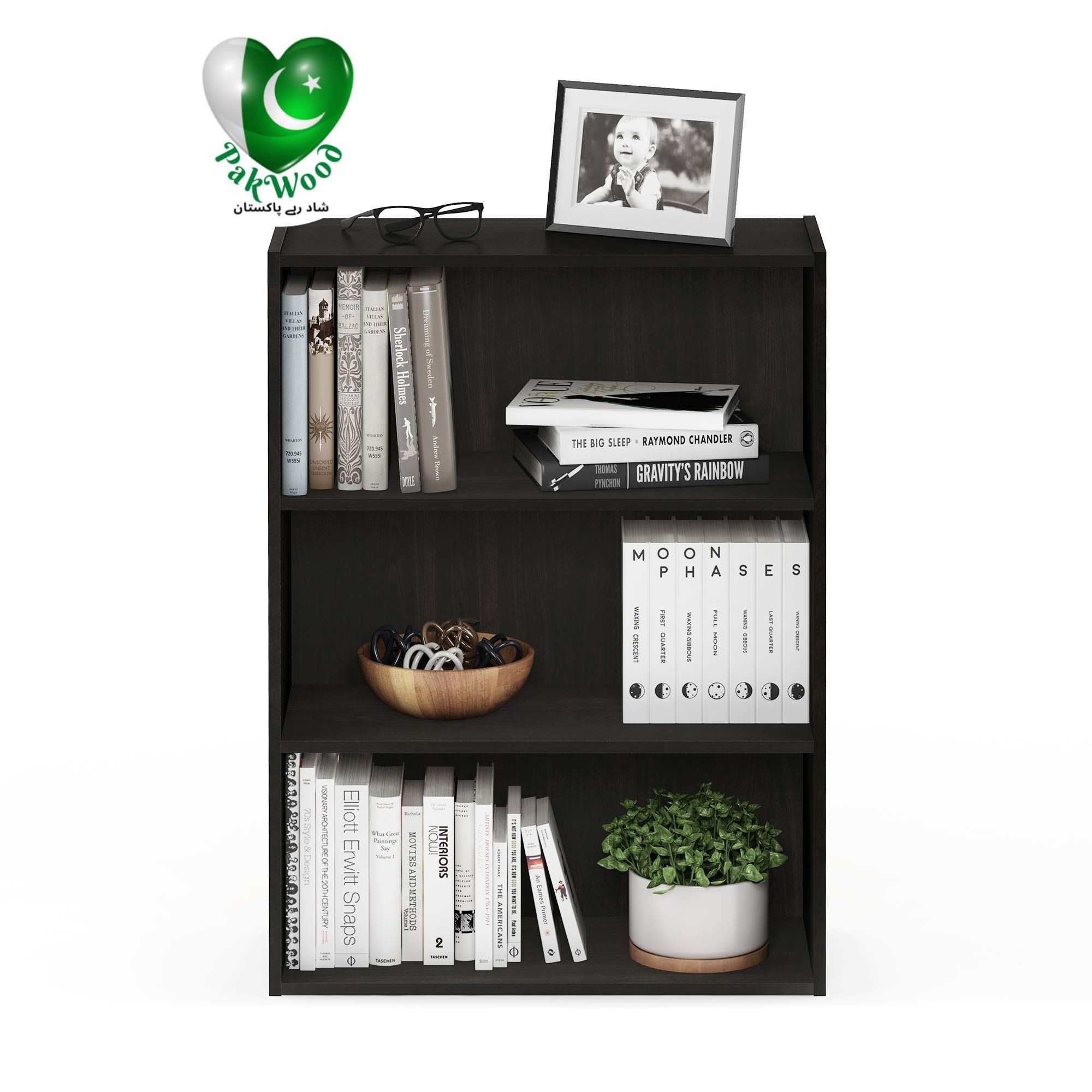 PAKWOOD 3-Tier Multipurpose Open Book rack Book Shelf for Kitchen ...