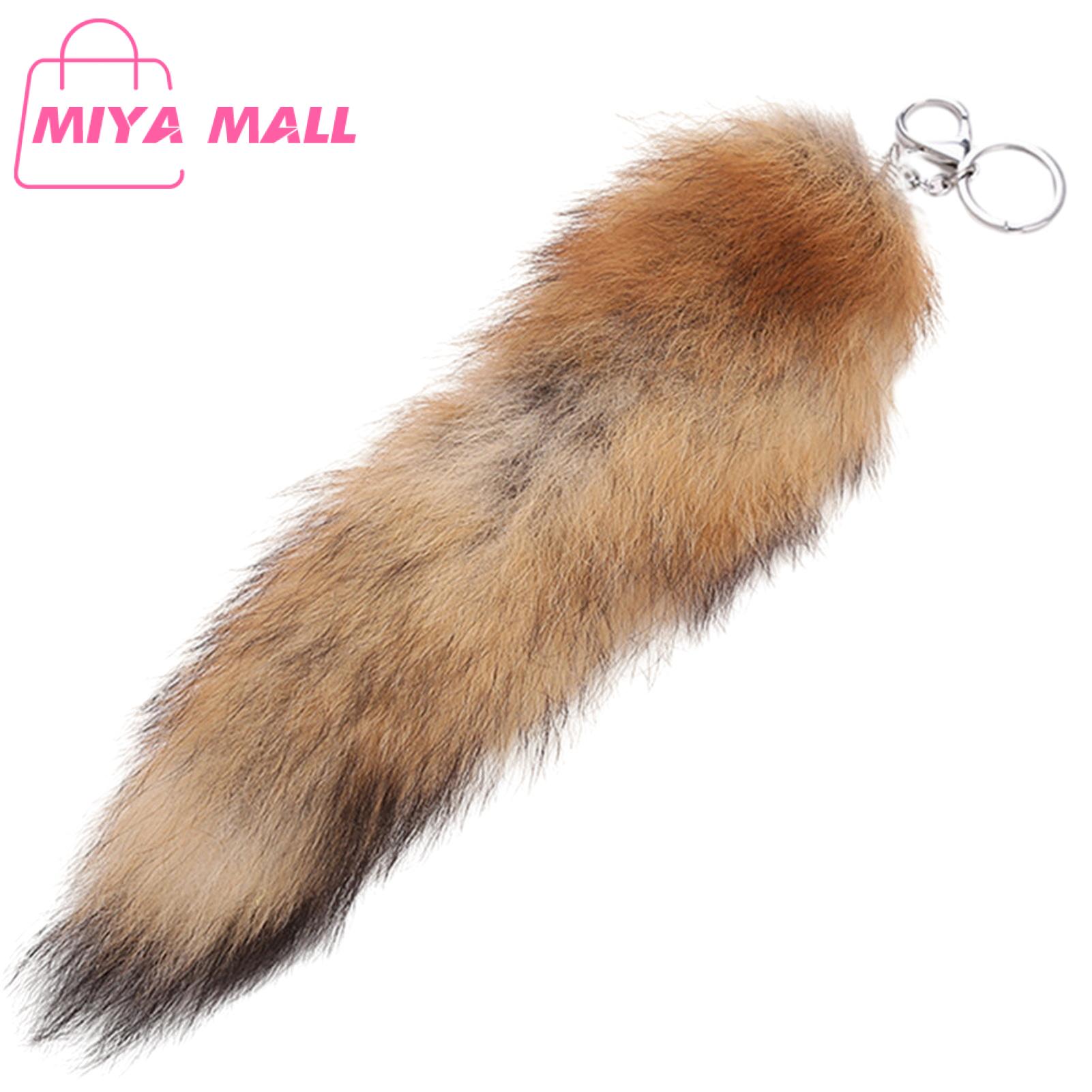 MIYA MALLSoft Plush Fox Tail Keychain / Stylish Lightweight Key ...