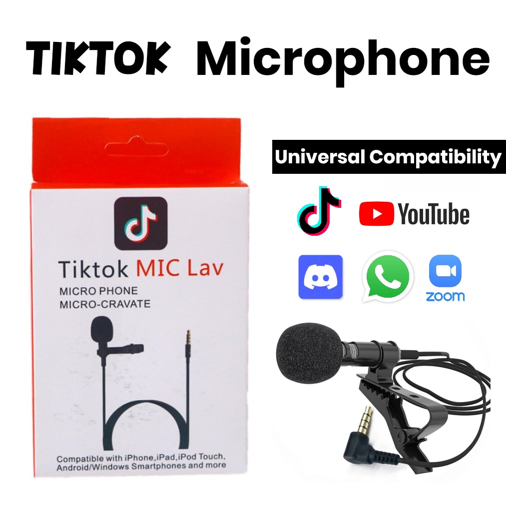 3.5mm Microphone Professional Lavalier Omnidirectional Mic Mobile Phone ...