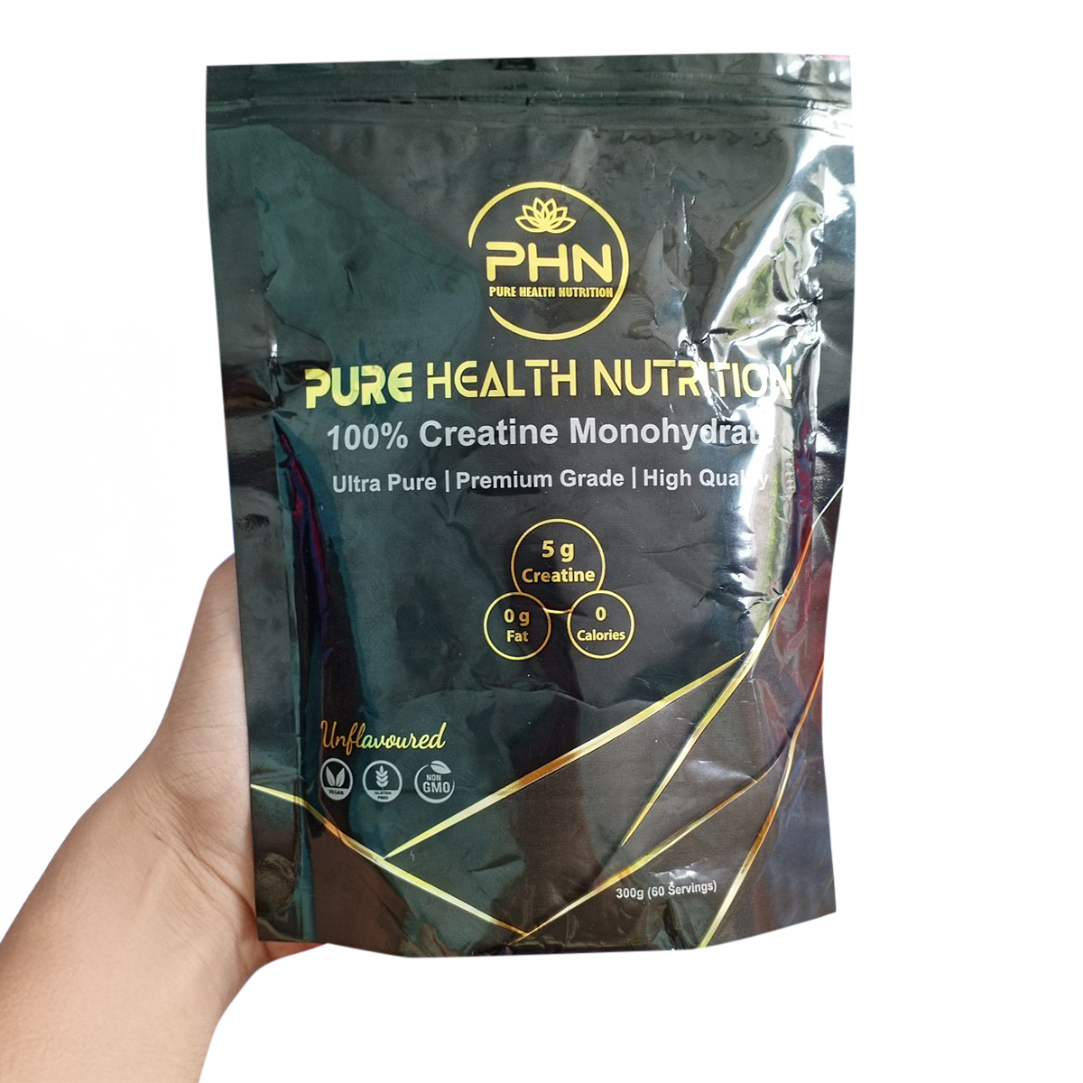 Creatine Monohydrate 300 g (60 Servings) by Pure Health Nutrition ...