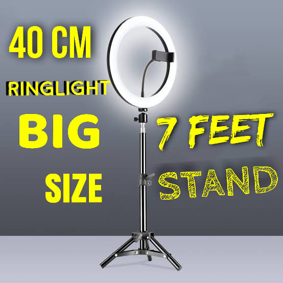 36 cm Ring Light + 7ft Tripod Stand for tiktok and youtube videos ...
