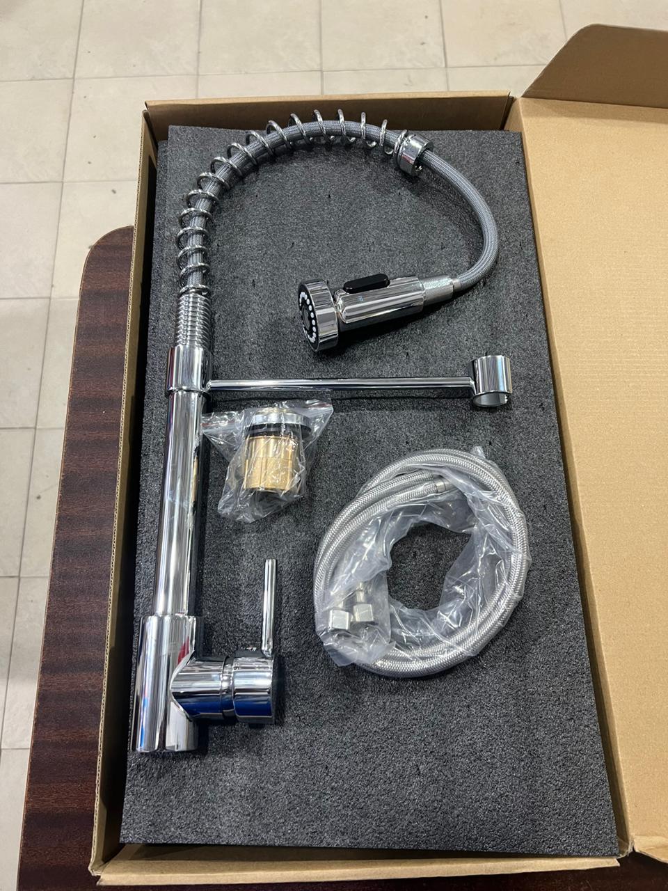 Modern Luxury Kitchen Faucet Hot & Cold Water Brass Gold/Black/Silver ...