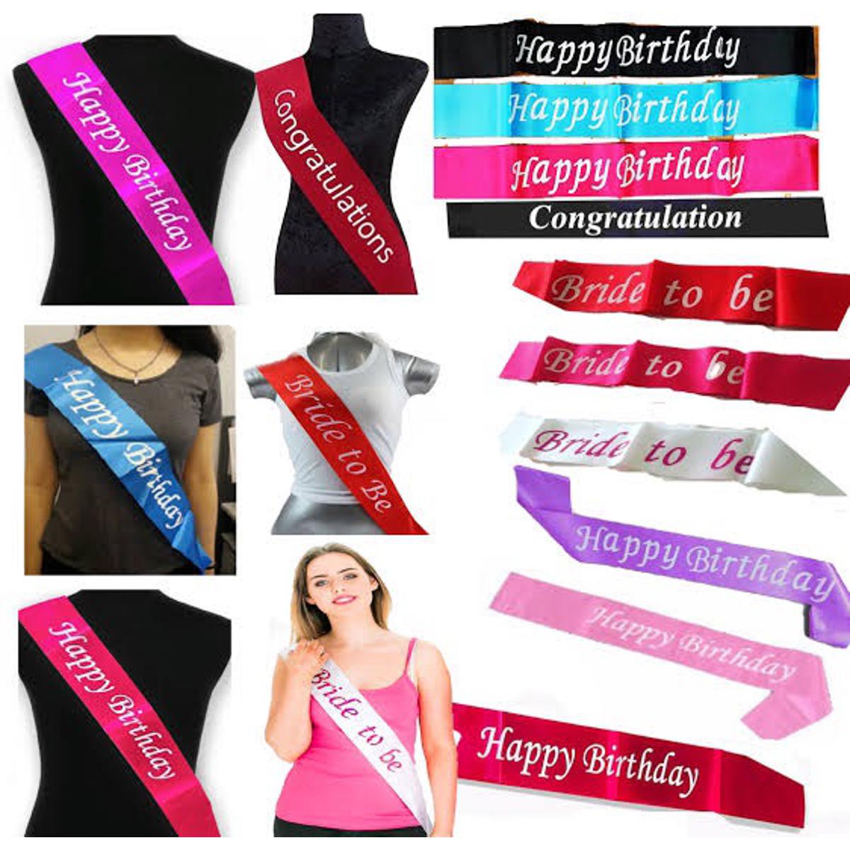 Happy Birthday Sash Shoulder Strap For Birthday Celebration Available ...