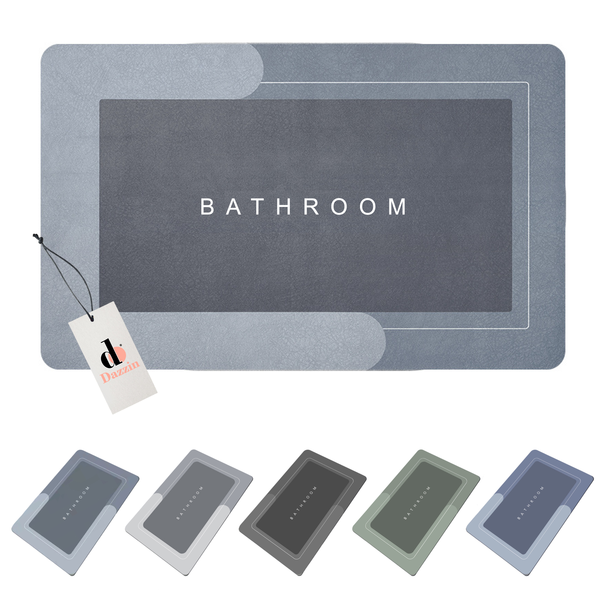 Dazzin - Bathroom Mat - Super Water Absorbent - Quick Drying Water Soak ...