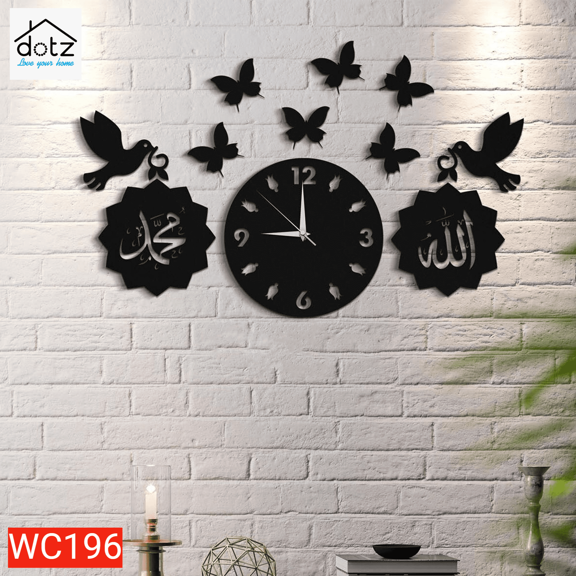 Dotz Brand DIY Wall Clock, New Wall Clock, Watch for Men, 3D Wooden ...