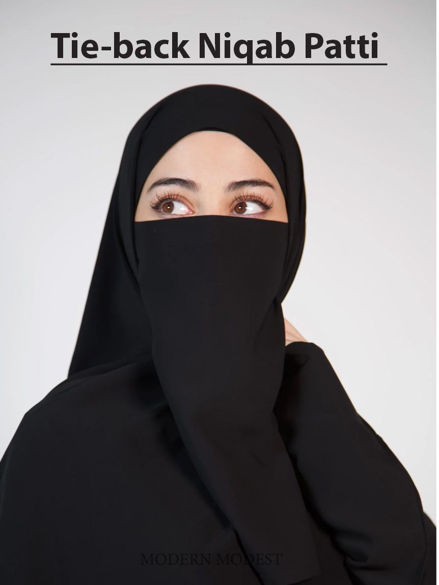 The Silk Sensation - Tie-back Half Niqab/Niqab Patti for Women/Girls | Daraz.pk