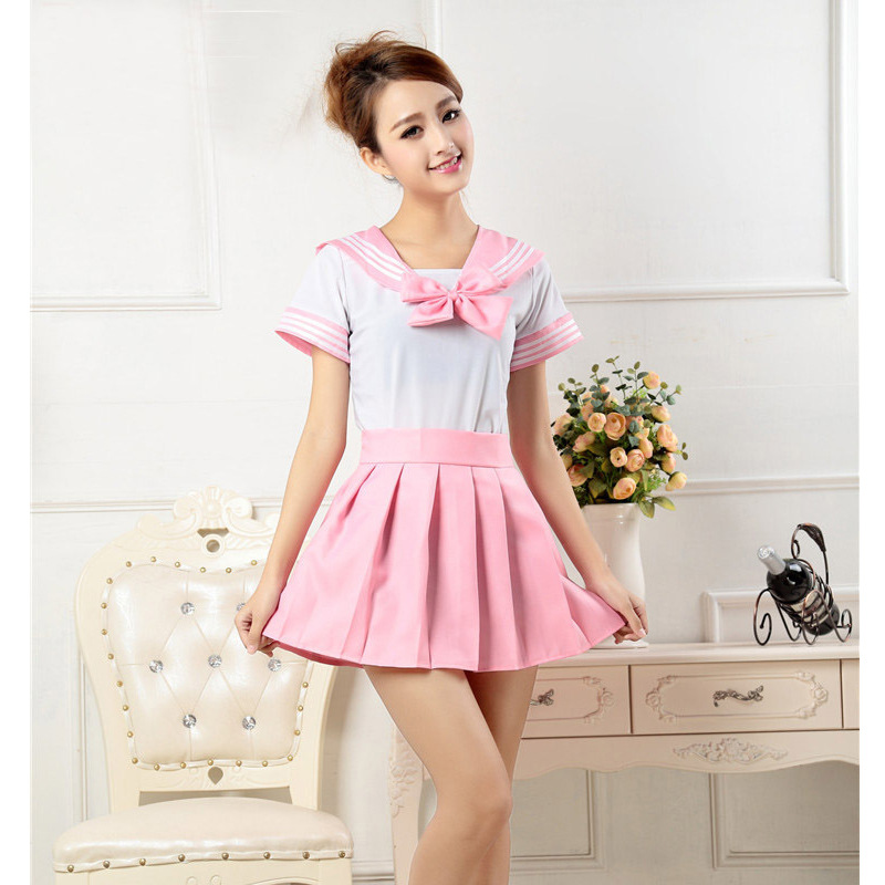 Japanese Short Sleeve Student Sailor Suit Summer Mori Girl Japanese and ...