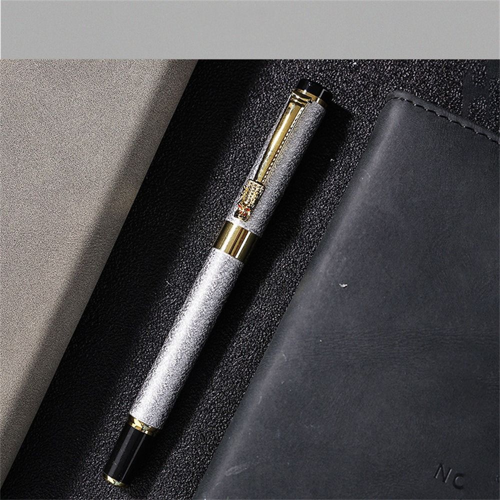 Office Writing Supplies Student Frosted Black Dragon Fountain Pen ...