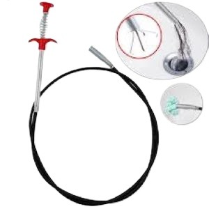 Metal 85cm Flexible Wire brush Hand Kitchen Sink Cleaning Hook Sewer ...