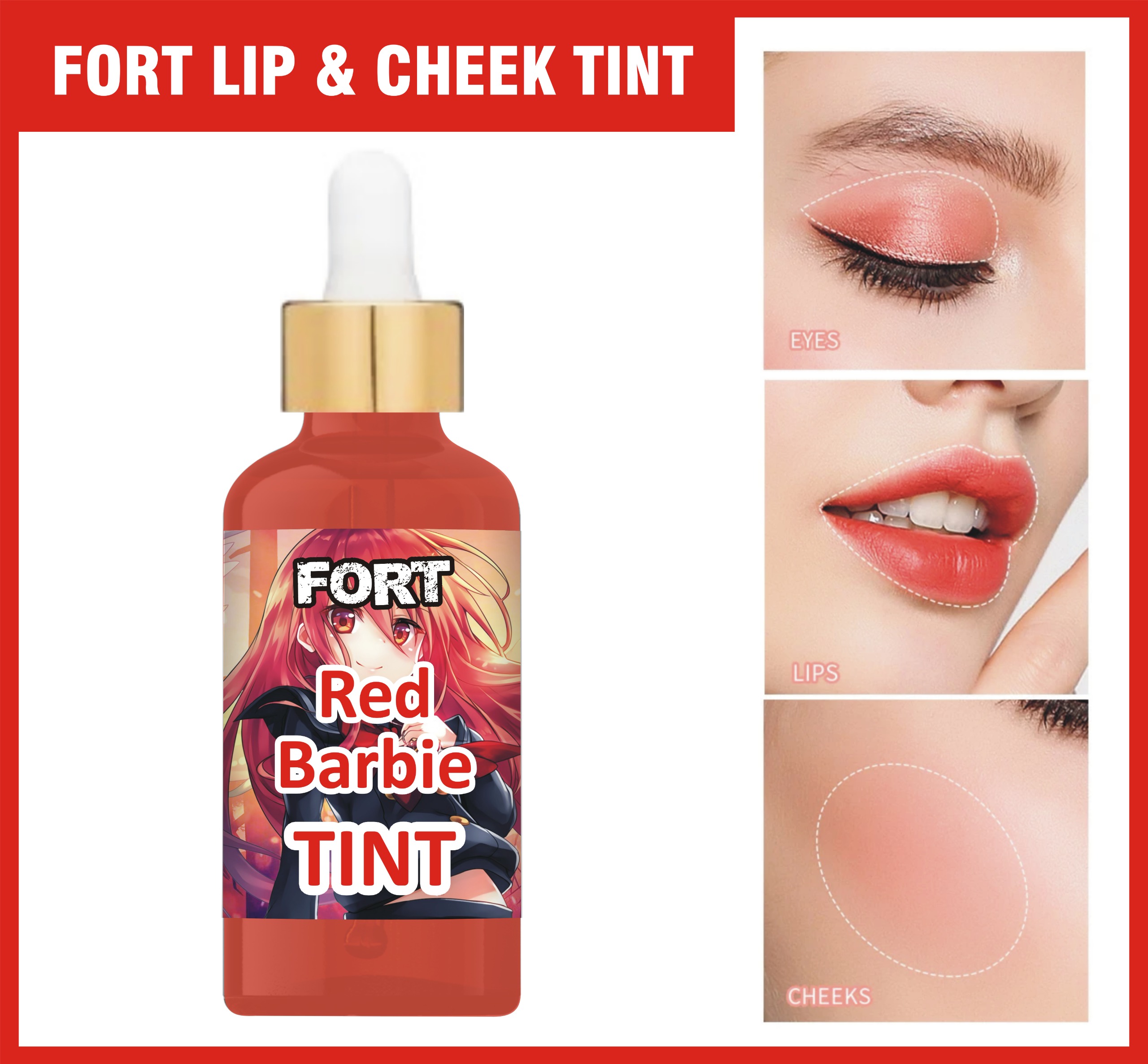 FORT FORT Lip & Cheek Tint - Liquid Tint for Lips and Cheeks ...