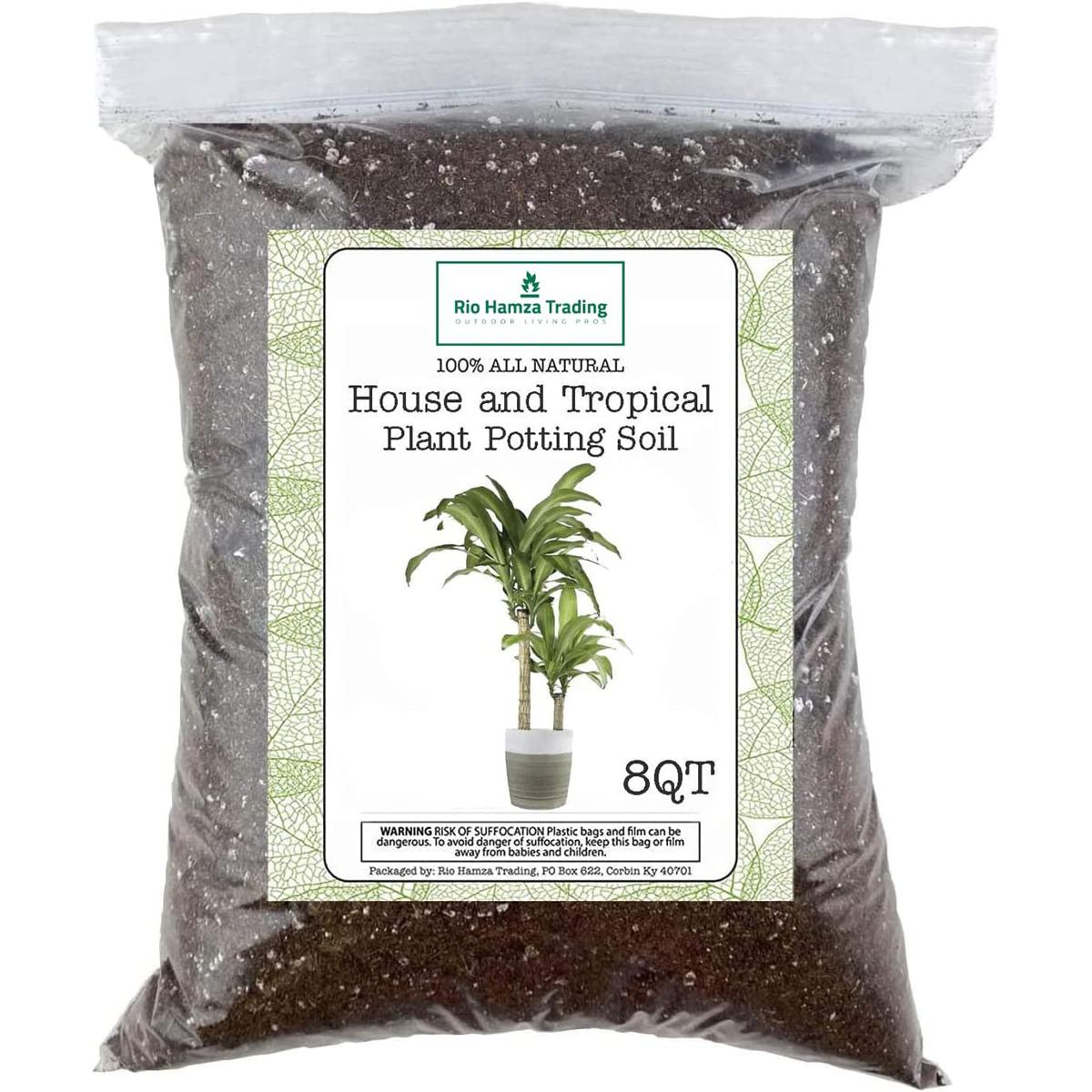 House Plant and Tropical Plant Potting Soil, Re-Potting Soil for All ...