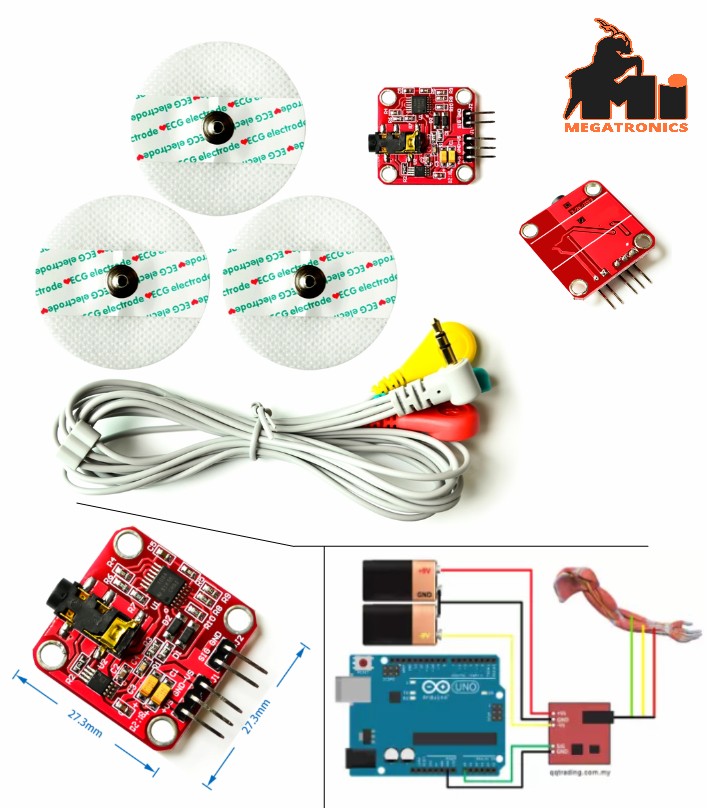 Muscle signal sensor EMG Sensor for Arduino Raspberry pi | Daraz.pk