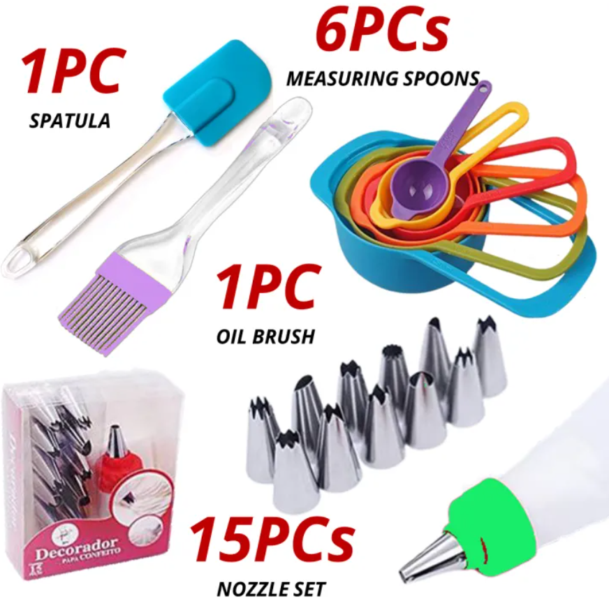 Best Cake Baking Deal Accessories Combo - Decorating Cake Nozzle Set ...